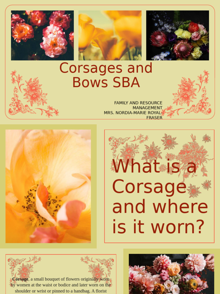 Corsages and Bows SBA | PDF | Clothing | Fashion