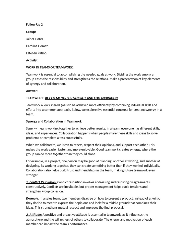 Follow Up 2 N8 | PDF | Conflict Resolution | Communication