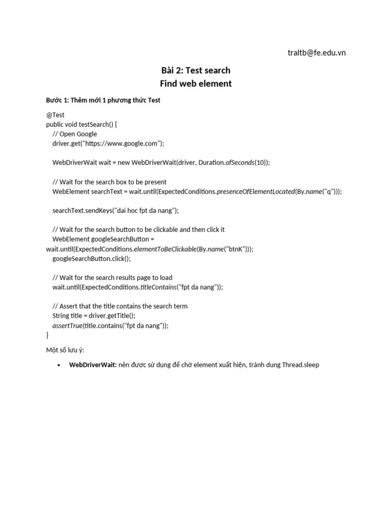 Bai 2 - Search Element | PDF