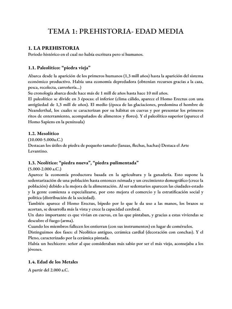 Tema 1 Historia | PDF