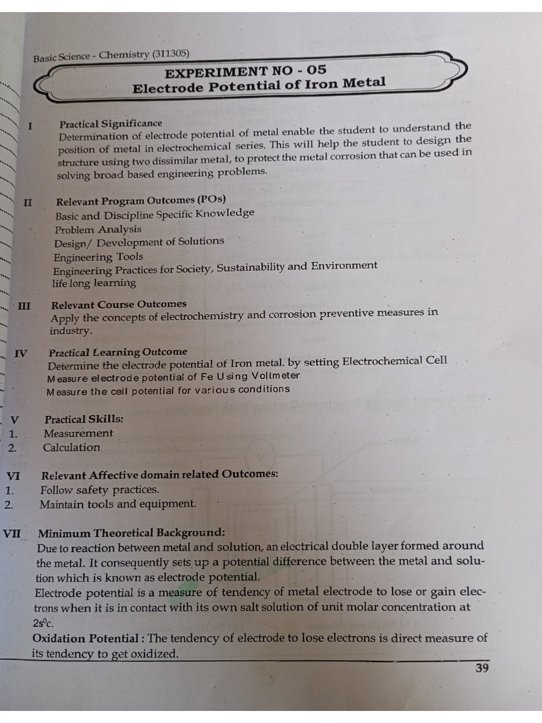 Chem Practical No.5 | PDF