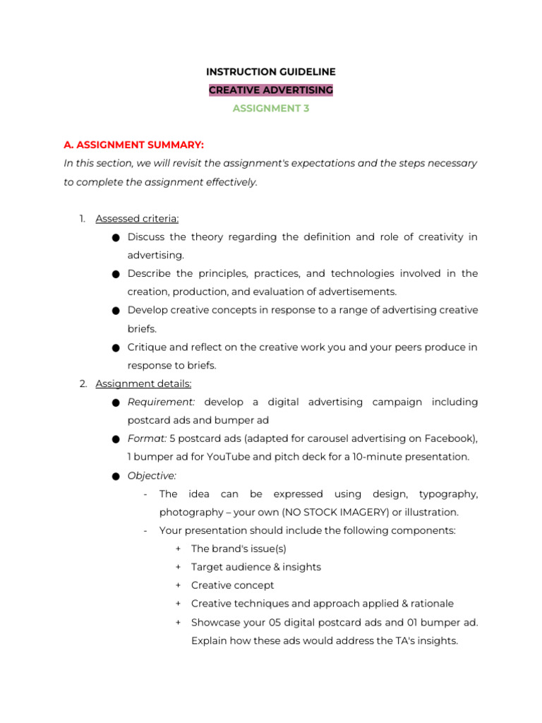 Creative Advertising Asn 3 | PDF | Brand | Target Audience