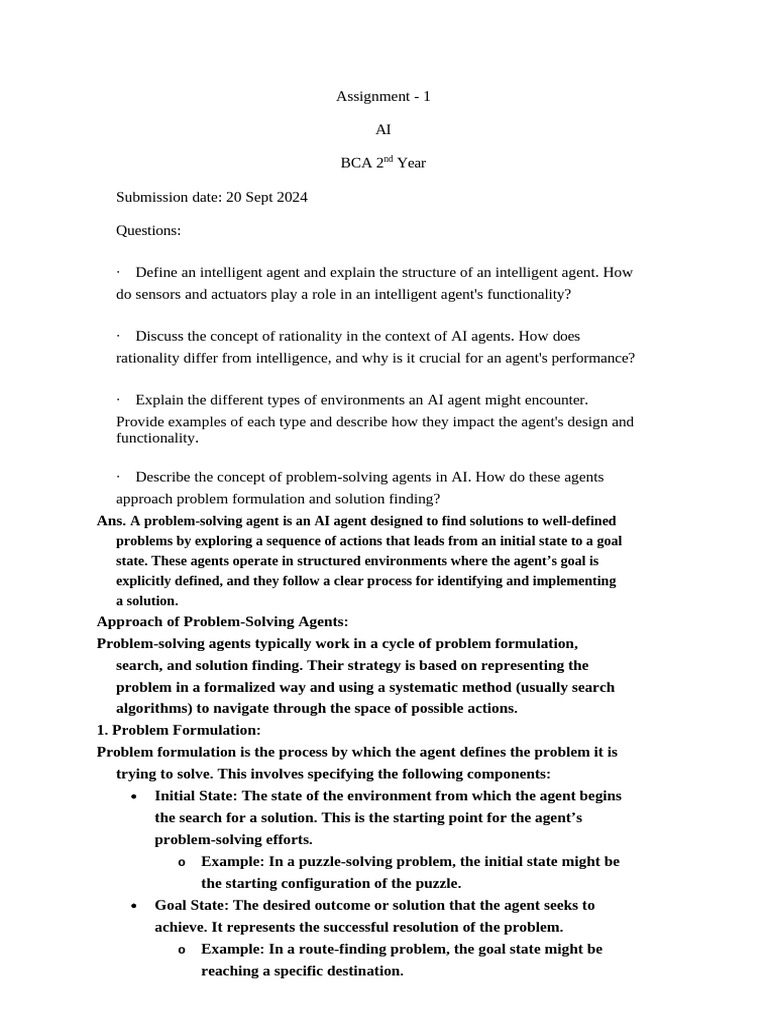 AI Assignment 1 | PDF | Applied Mathematics | Algorithms And Data ... AI Assignment 1 | PDF | Applied Mathematics | Algorithms And Data ...