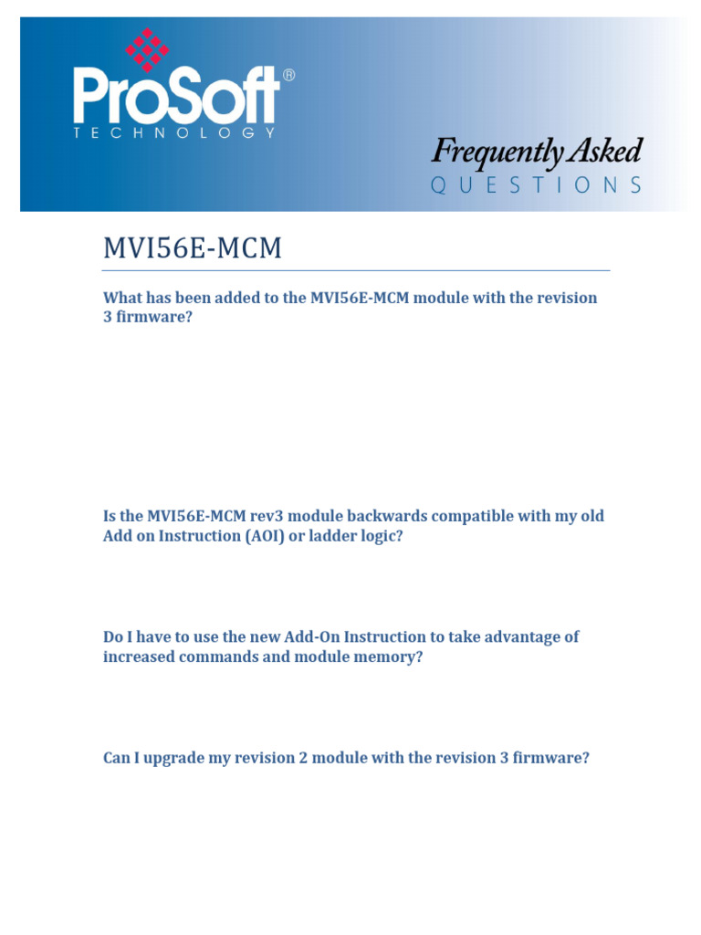 Mvi56e-Mcm Faq | PDF