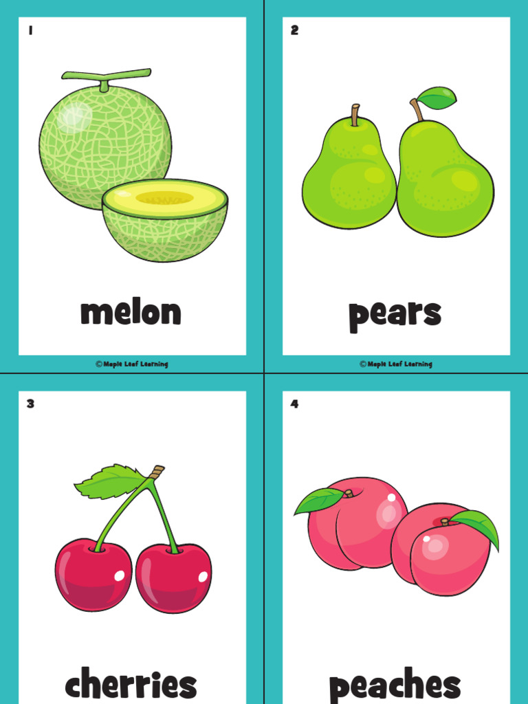 MAPLE Fruit-Flashcards 18 | PDF