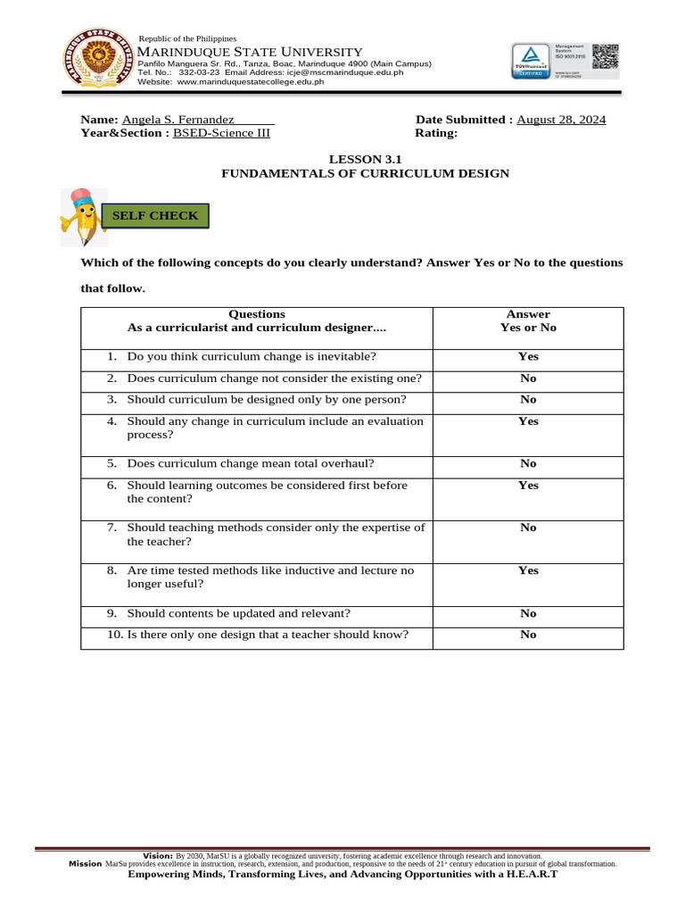 Fundamentals-of-Curriculum-Design (Angela) | PDF | Curriculum | Teachers