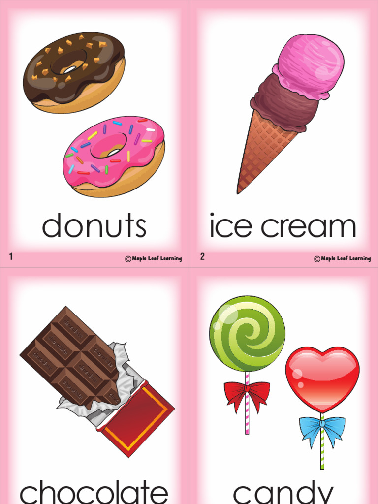 MAPLE I-Love-Sweets-Flashcards | PDF