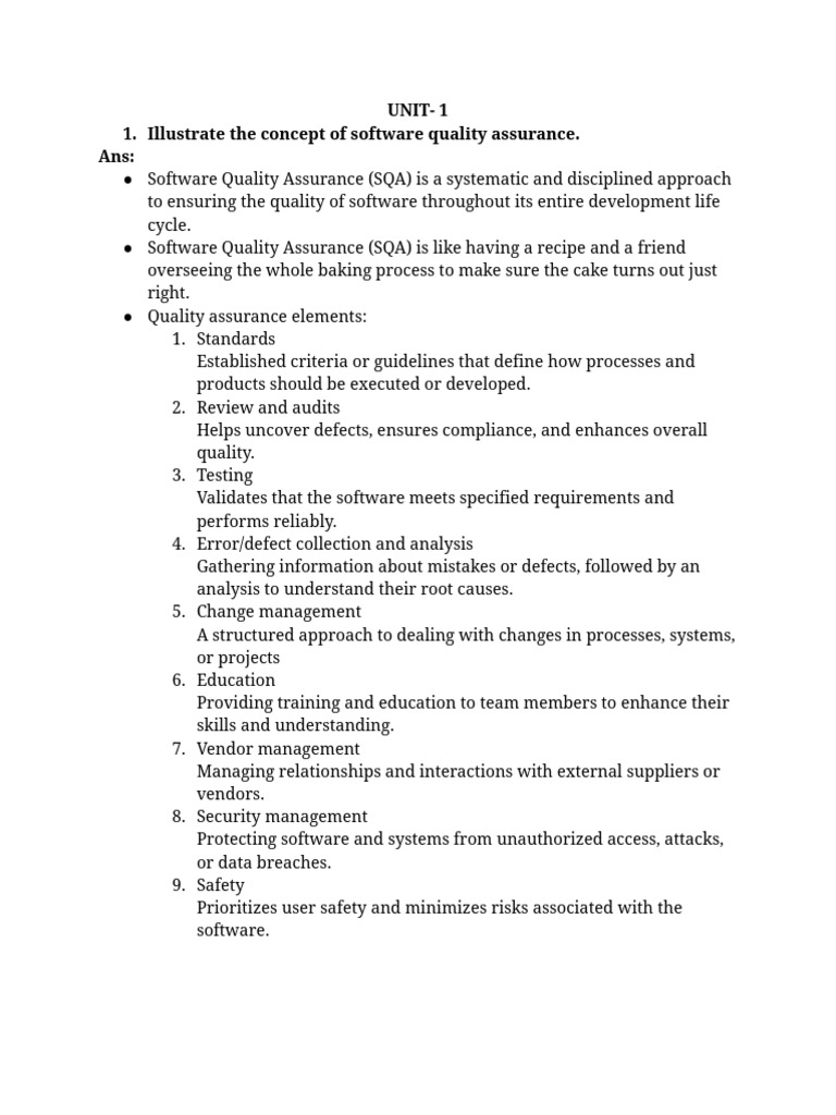 STQA_UNIT_I | PDF | Software Testing | Quality Assurance STQA_UNIT_I | PDF | Software Testing | Quality Assurance