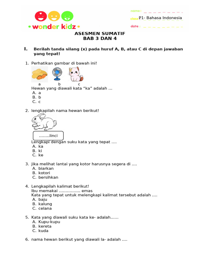 Bhs Ind - Asesmen Sumatif Nov | PDF