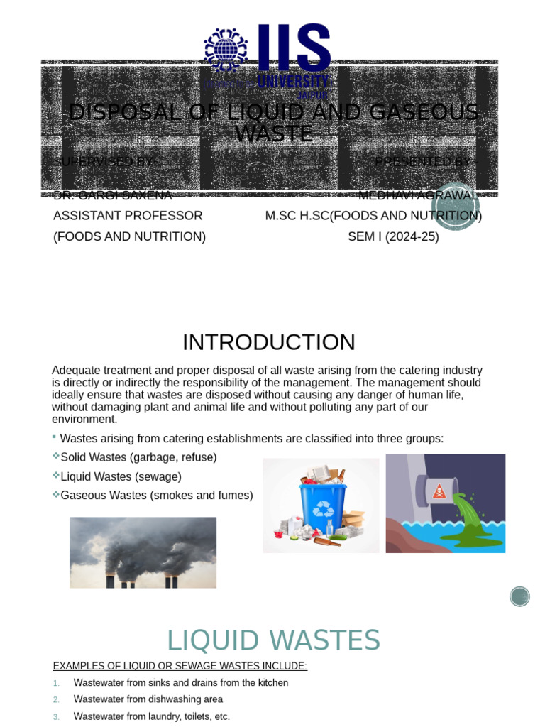 Disposal of Liquid and Gaseous Waste | PDF | Sewage | Sewage Treatment