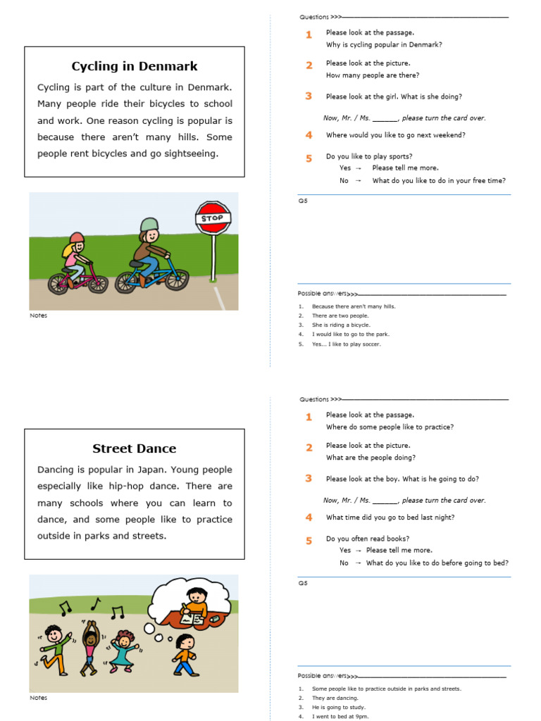 EIKEN-3kyu Interview 1 21 | PDF