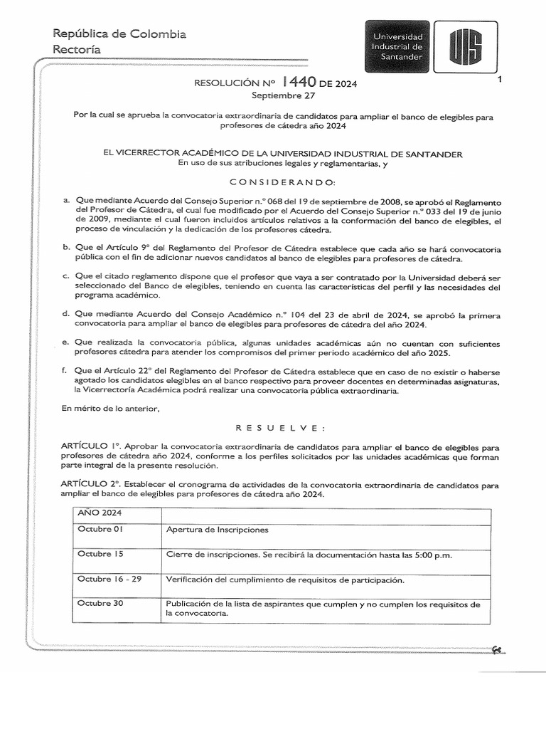 0001 20240927 Resolucion 1440 | PDF | Tecnología