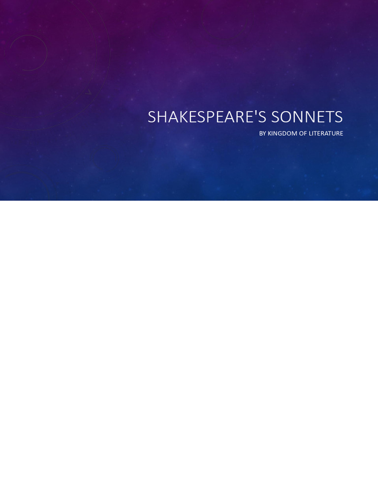 Shakespeare's Sonnets | PDF | Shakespeare's Sonnets | Sonnets