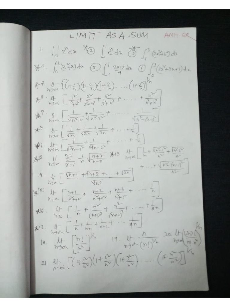 Limit As Sum | PDF