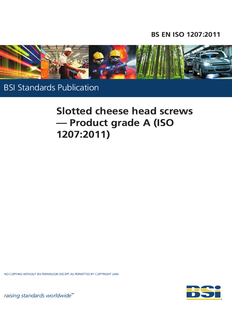 ISO-1207-2011 Slot Cheese Head Screws | PDF | Screw