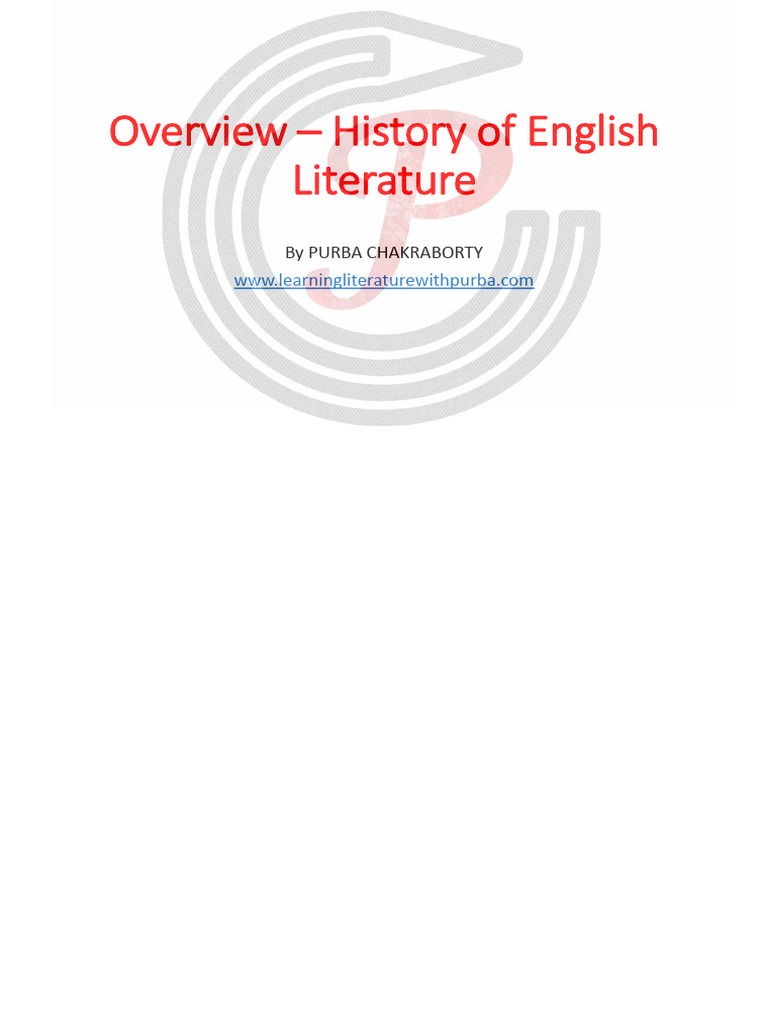 Overview - History of English Literature PDF | PDF | Victorian ...