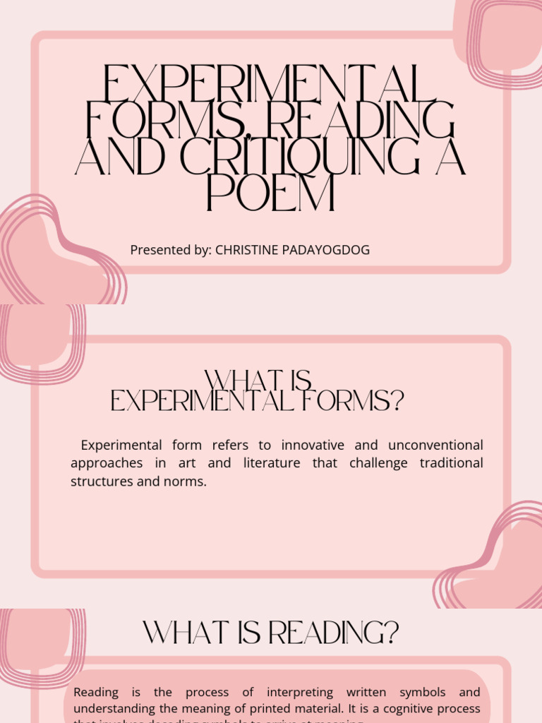 Experimental Forms | PDF