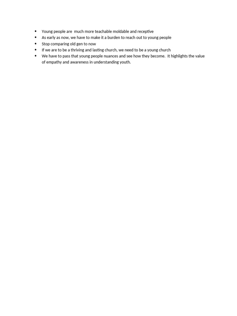 Engaging Youth for a Thriving Church | PDF | Career & Growth | Self ...