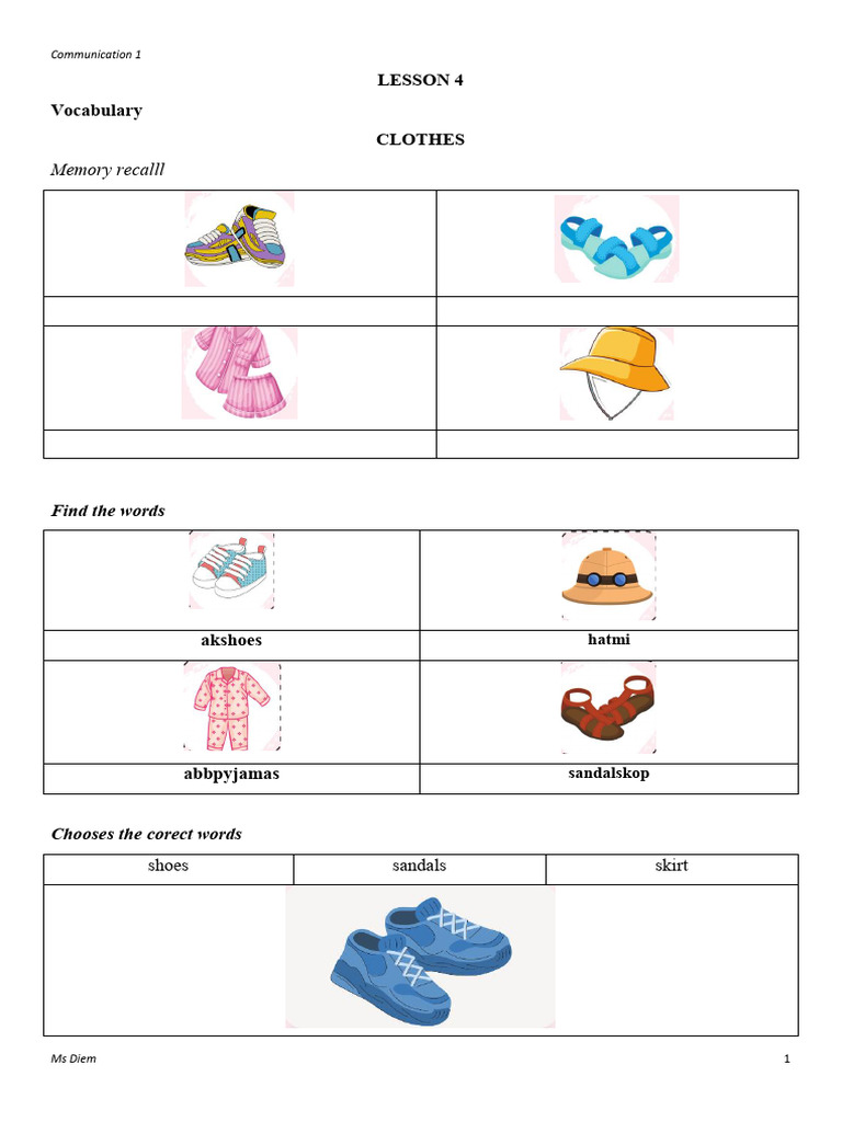 Lesson 4 | PDF | Clothing | Softlines (Retail)
