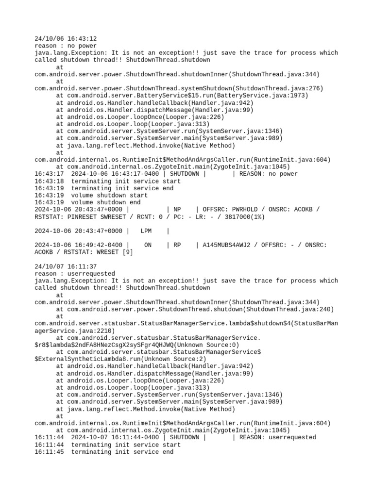 Power Off Reset Reason Backup | PDF | Java (Programming Language) | Oracle Acquisitions