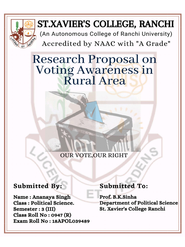 Research Proposal On Voting Awareness | PDF