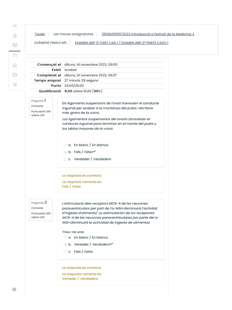 EXAMEN ABP 2 PART CAS 1 - EXAMEN ABP 2 PARTE CASO 1 - Revisió de L - Intent | PDF