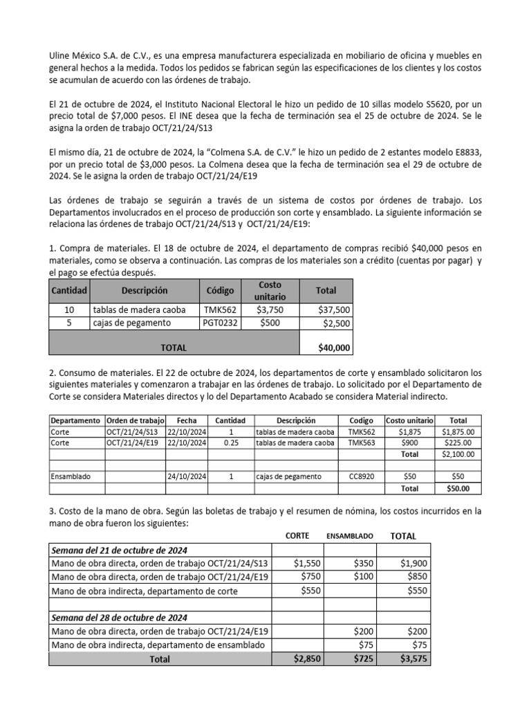 Ejemplo Uline México 2 | PDF | Economias