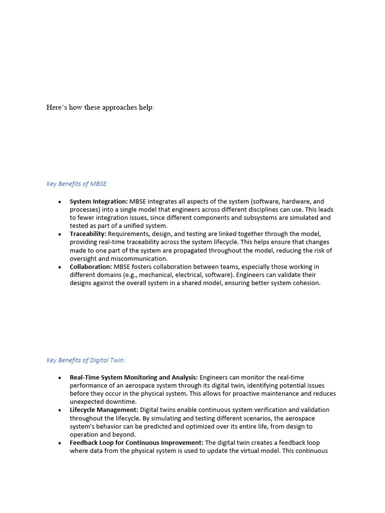 Aerospace MBSE & Digital Twin Solutions | PDF | Simulation | System