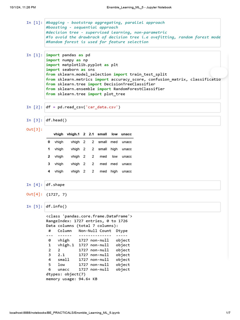 Ensmble - Learning - ML - 5 - Jupyter Notebook | PDF | Statistics | Applied Mathematics