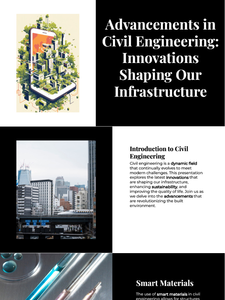 Slidesgo Advancements in Civil Engineering Innovations Shaping Our ...