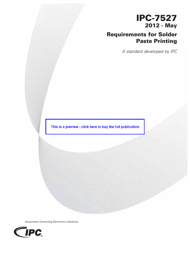 IPC-7527 Solder Paste Printing Standards | PDF