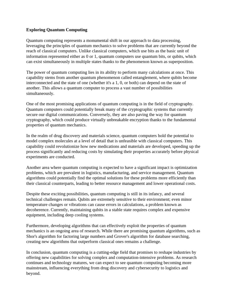 Exploring Quantum Computing | PDF | Quantum Computing | Applied Mathematics