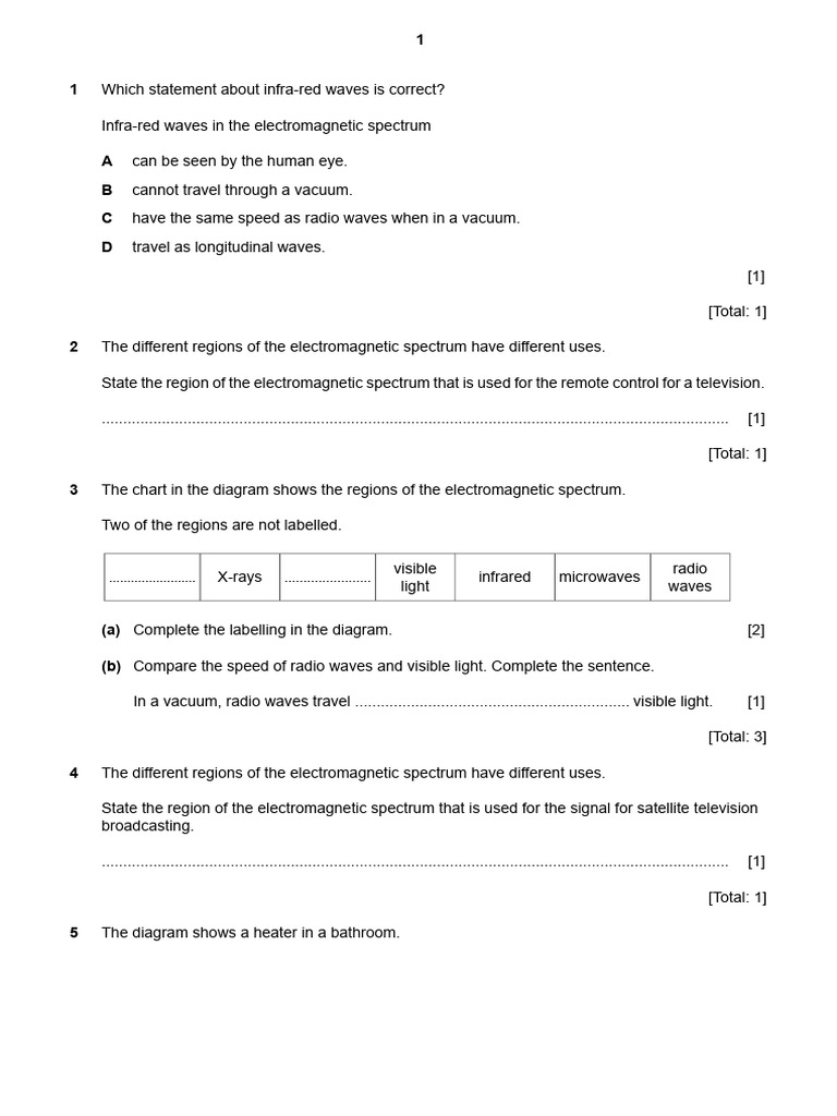 3.3 Electromagnetic Spectrum | PDF | Electromagnetic Radiation ...