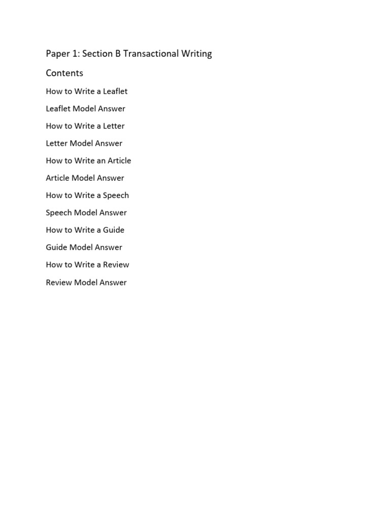 Transactional Writing Notes 2024 | PDF | Social Media | Popular Culture ...