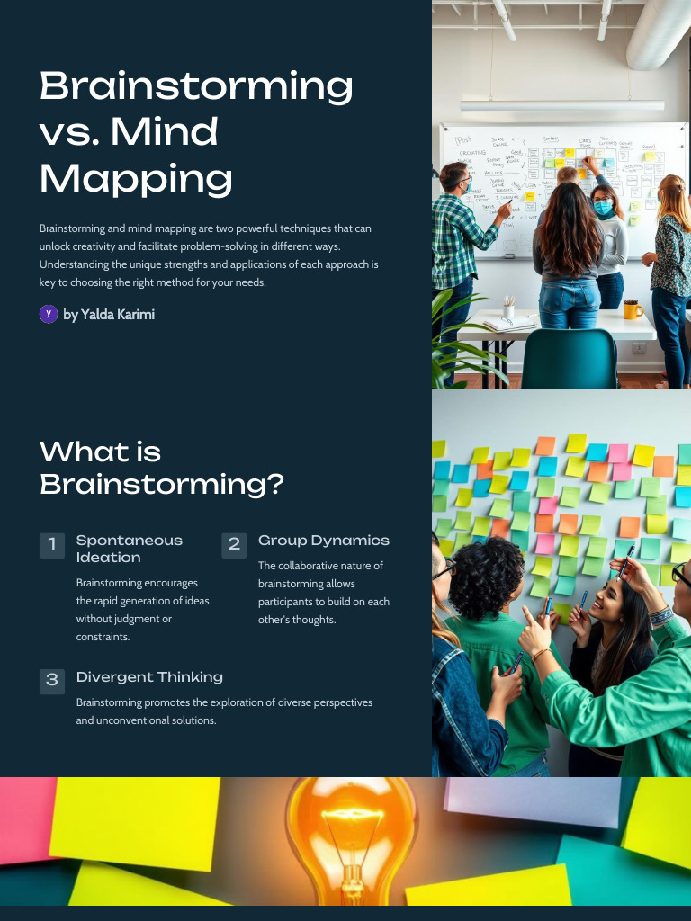 Brainstorming Vs Mind Mapping | PDF | Brainstorming | Creativity