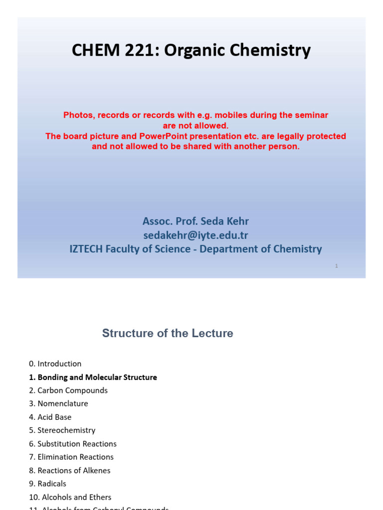 Chapter 1 Organic Chemsitry Bonding and Molecular Structure B | PDF ...