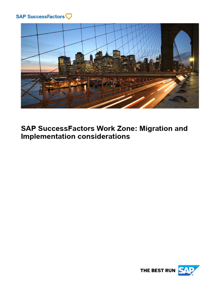 IDP - SAP SuccessFactors Work Zone - Migration and Implementation ...