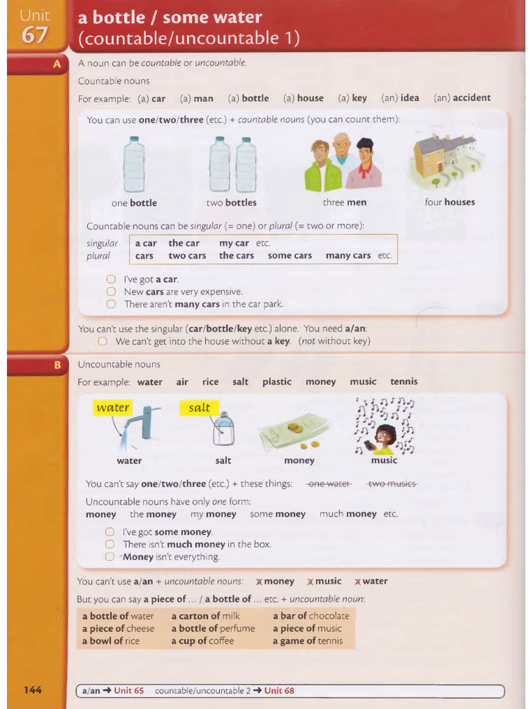 Countables&Uncountables (Essential Grammar in Use - Unit 67-68) | PDF