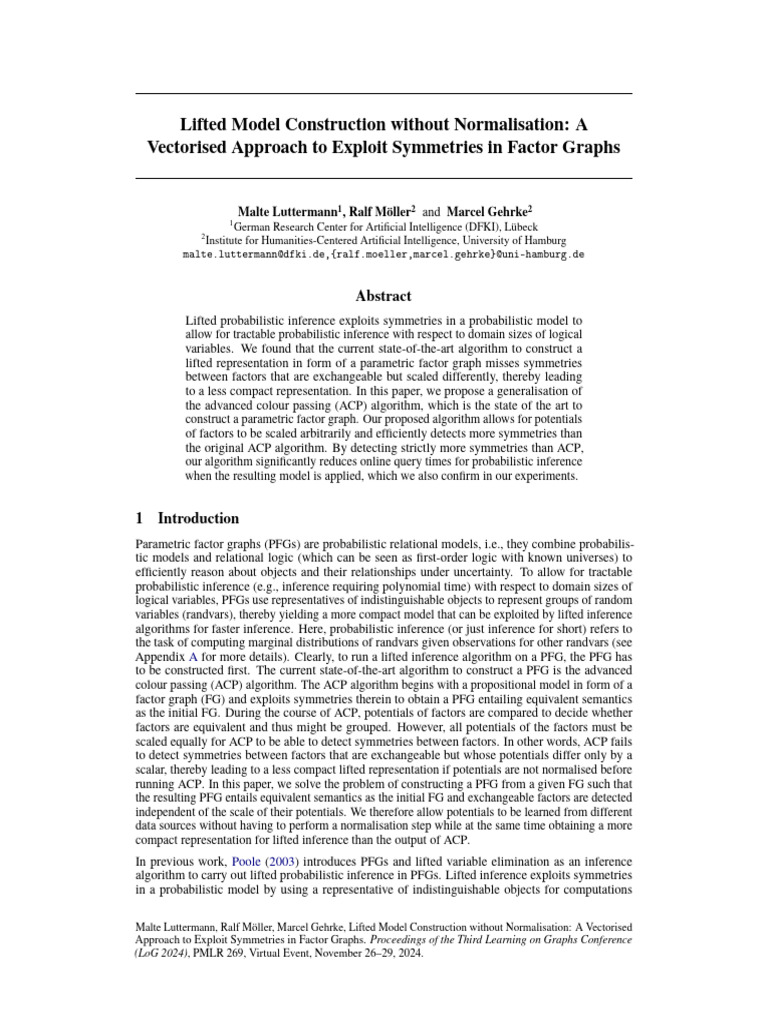 Lifted Model Construction Without Normalisation: A Vectorised Approach To Exploit Symmetries in ...