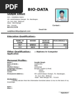 Simple Biodata Format | PDF