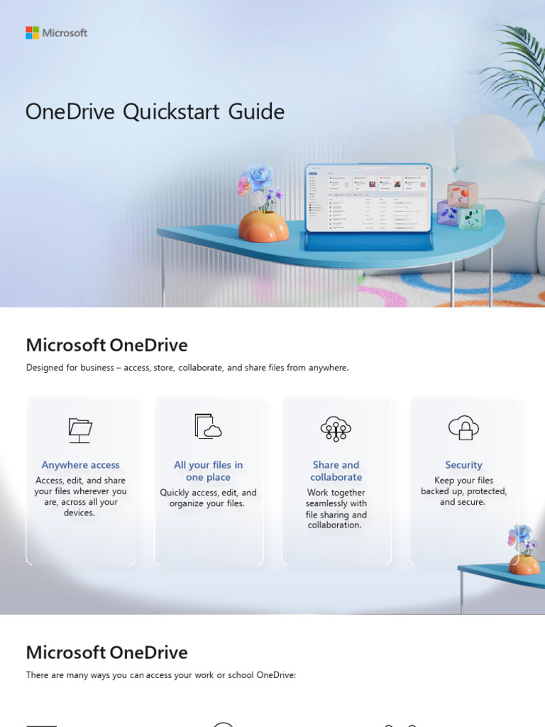 Microsoft OneDrive Quick Start Guide | PDF | Computer File | Computer ...