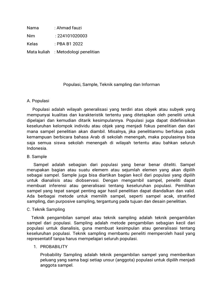 Metodologi Penelitian | PDF