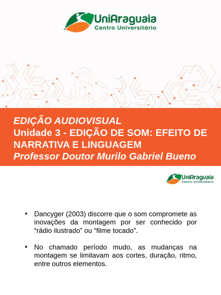 Edição de Som e Narrativa Audiovisual | PDF | Narrativa | Documentário