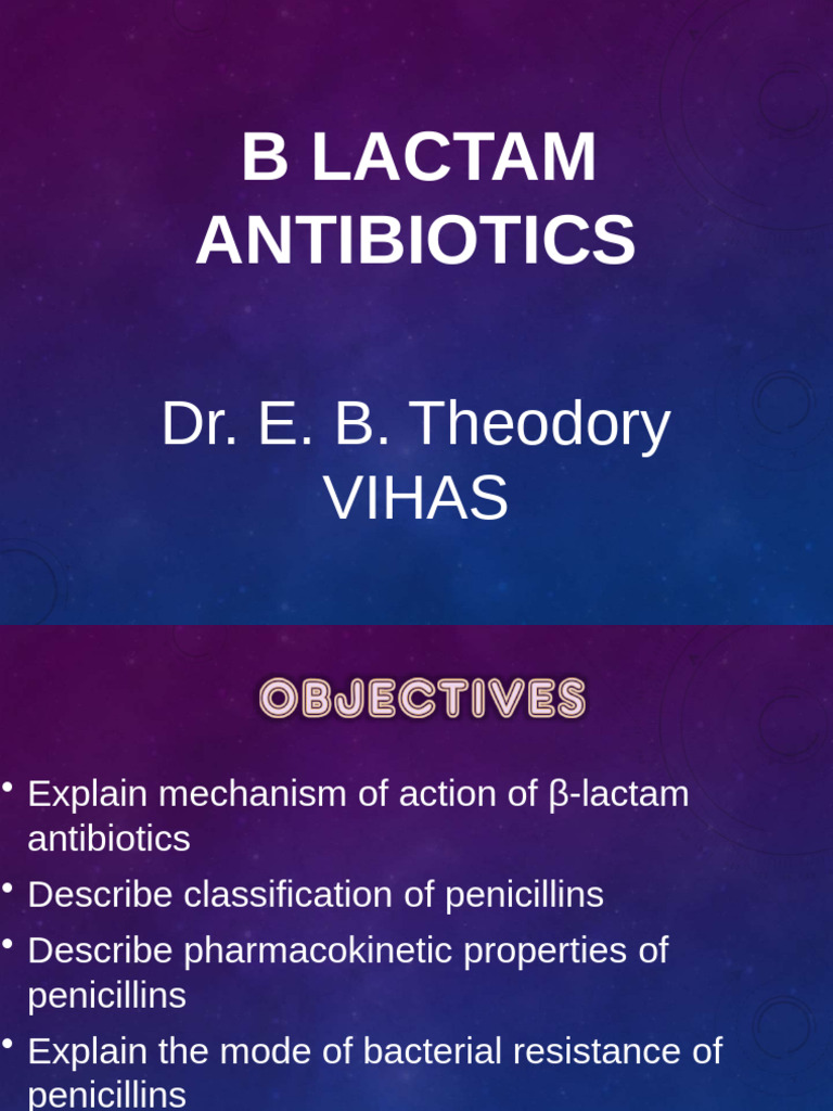 Beta-Lactam Antibiotics | PDF | Penicillin | Microbiology