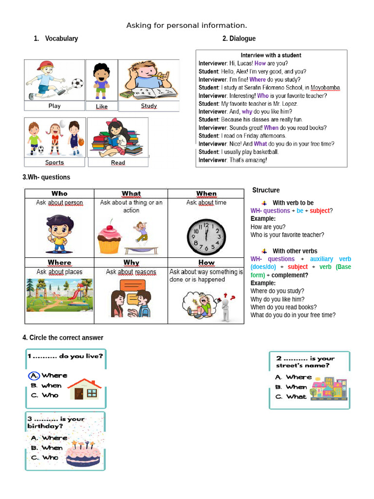 Asking For Personal Information | PDF