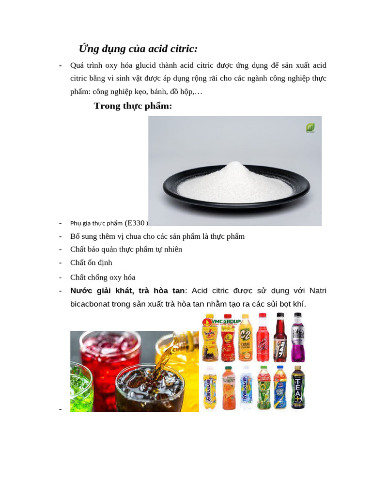 NG D NG C A Acid Citric | PDF