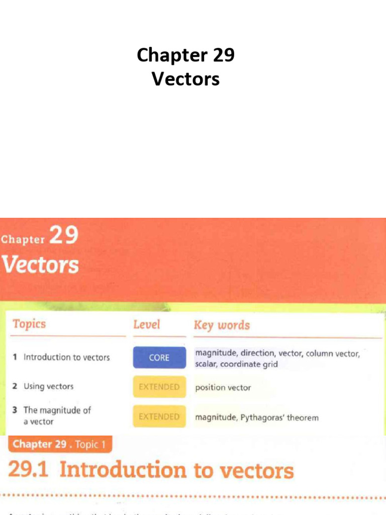 Chapter 29 Vectors | PDF