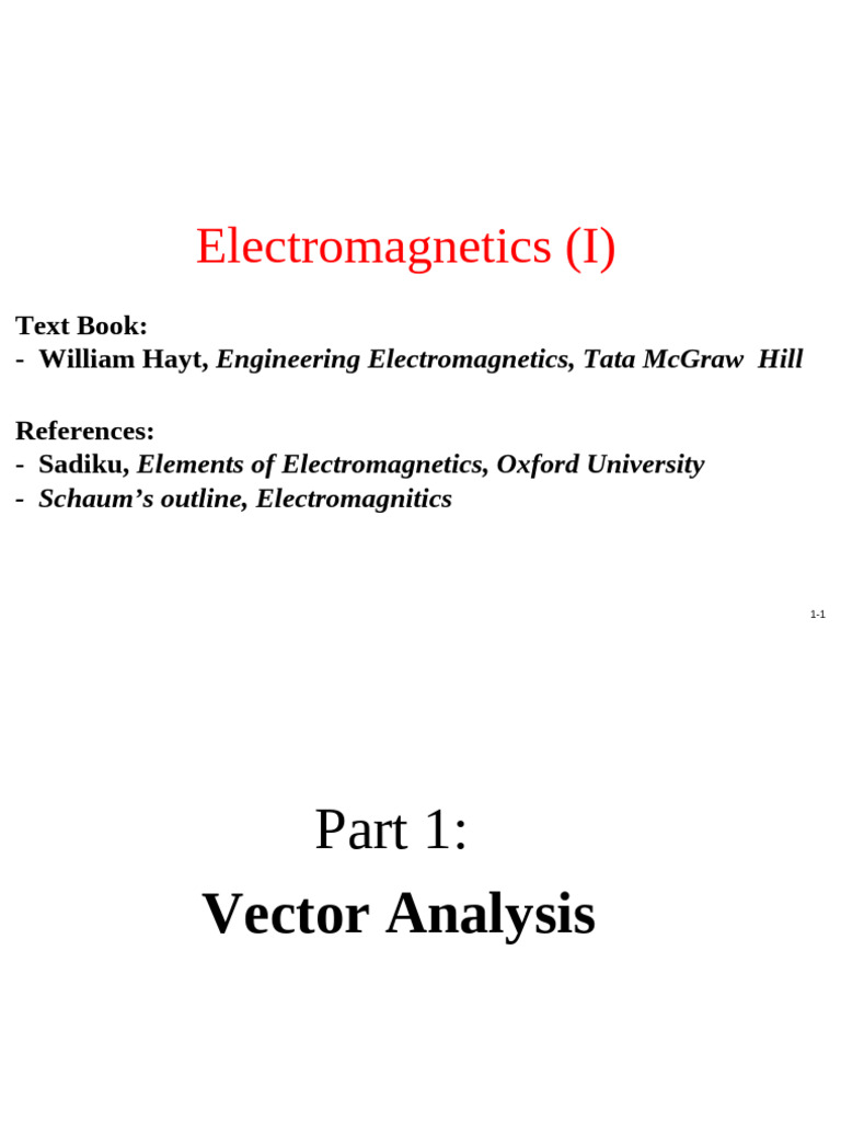 Ch1 - Vector Analysis1 | PDF