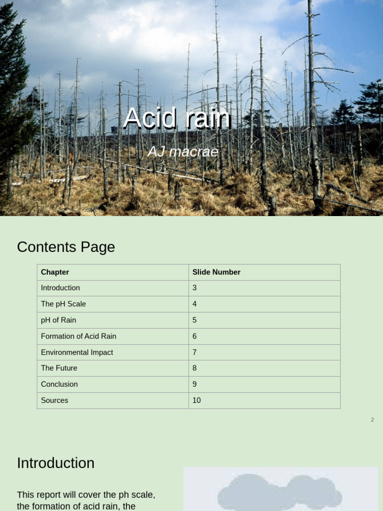 C1 Acid Rain Research | PDF | Acid | Soil