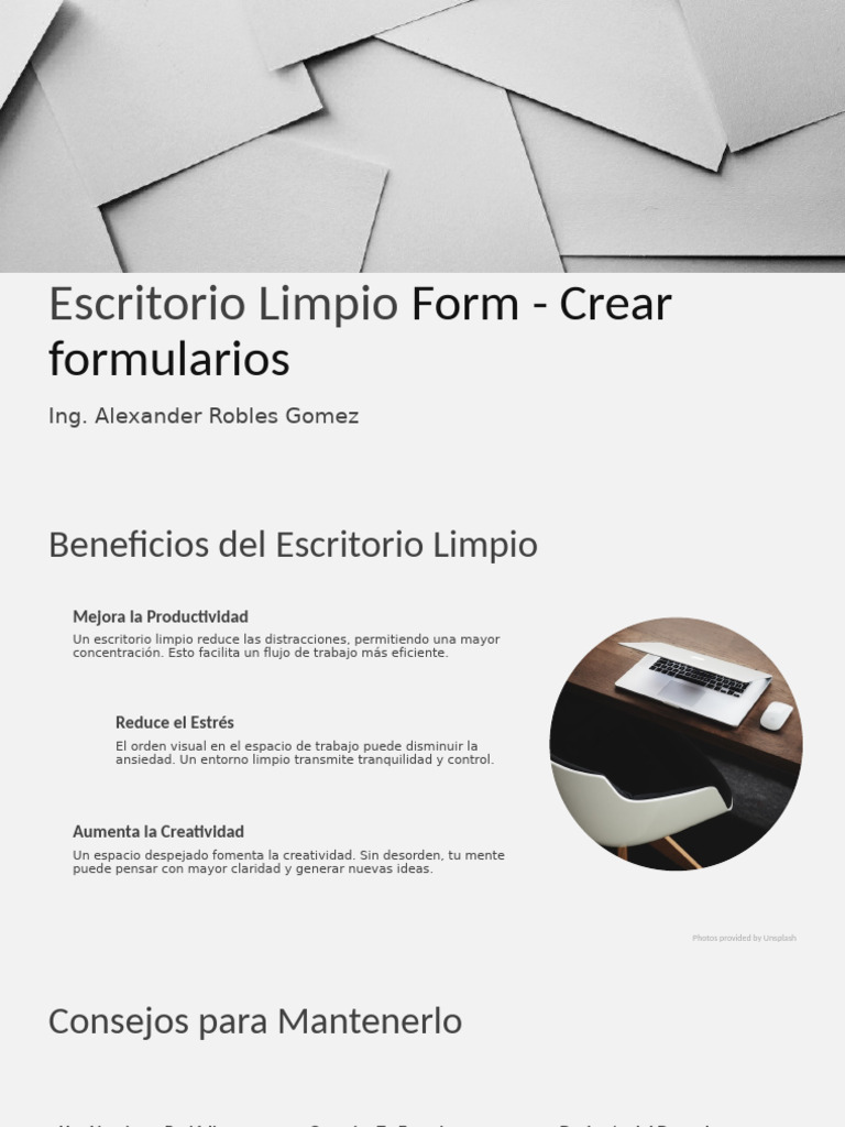 Beneficios del Escritorio Limpio | PDF | Información | Ciencias de la ...
